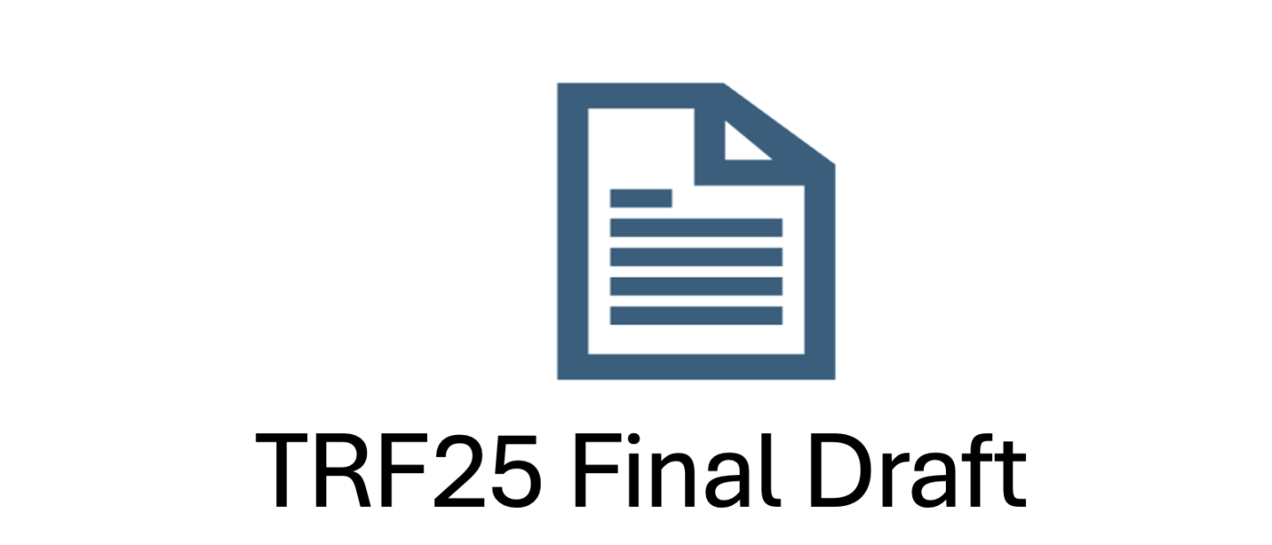 TRF25 Final Draft – Technical Commission